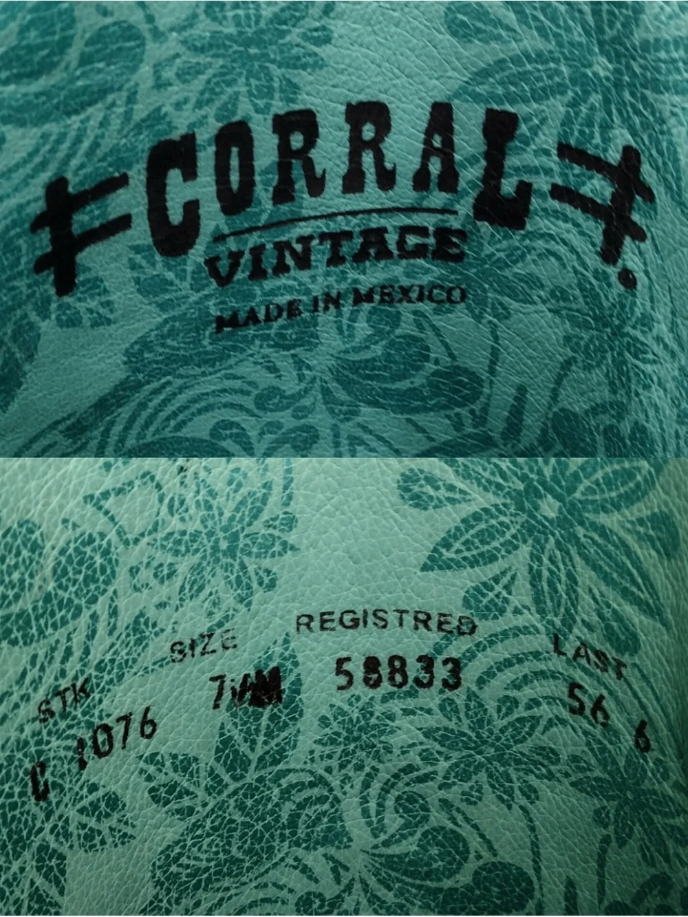 Corral | Shoes | Corral Vintage Sz 7 2 Snip Toe Embroidered Scroll ...